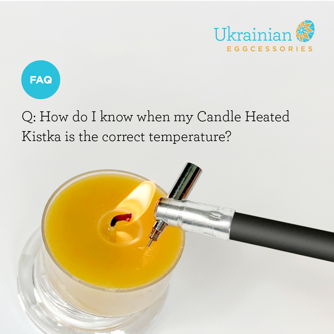 Heating a Candle Heated Kistka - Ukrainian EggCessories